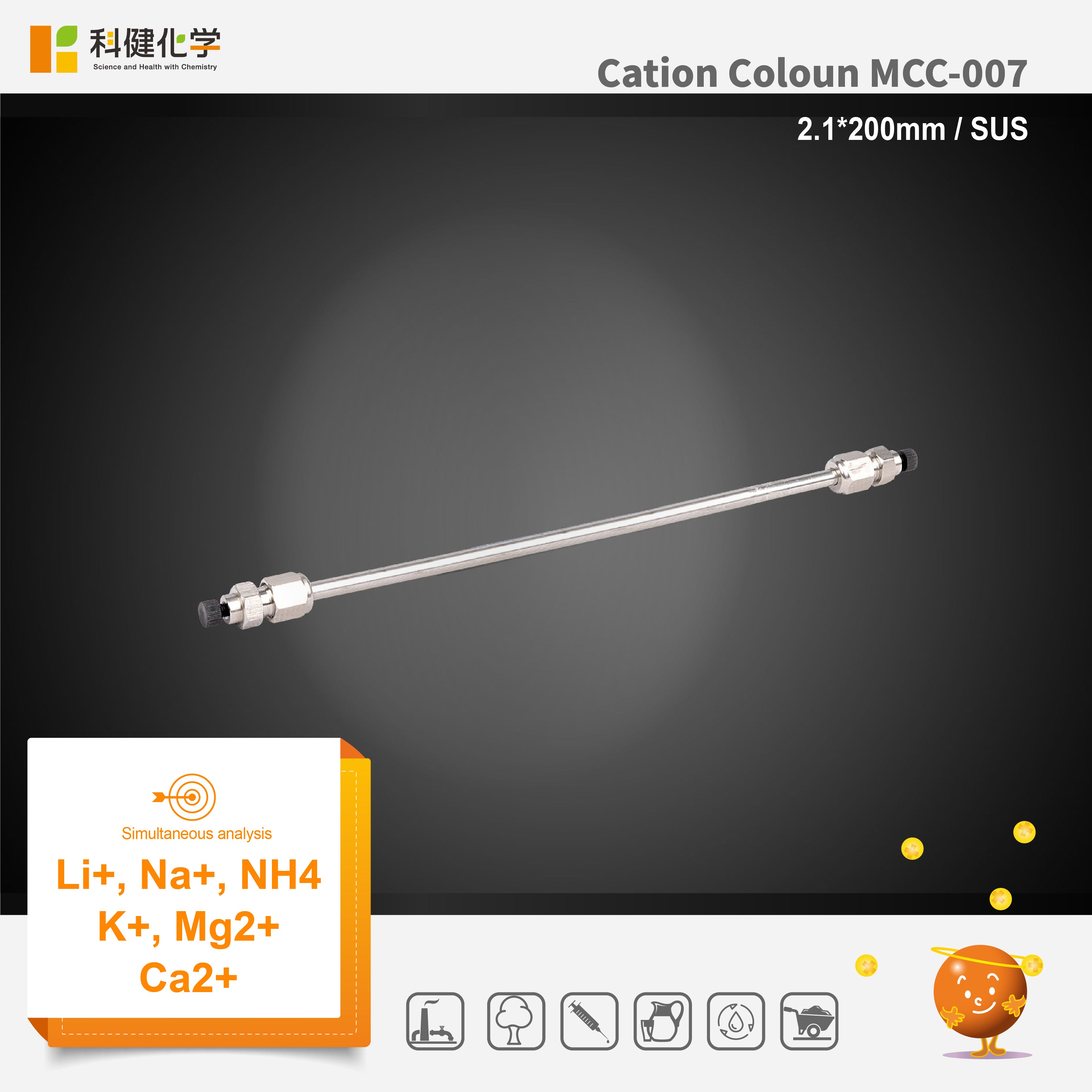 Cation column MCC-007 (2.1*200mm)(made by SUS) – kaken-kagaku